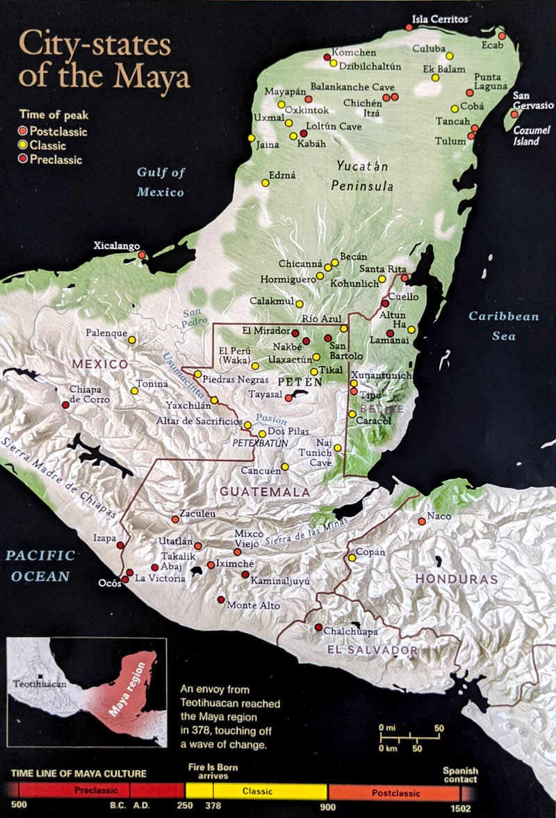 THE MYSTERIOUS MAYA AND THEIR FALLEN SPLENDOUR. MEXICO AND CENTRAL ...